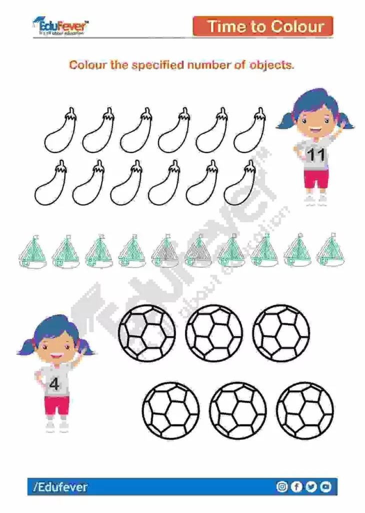 Get Latest Color the Specifies Number of Objects UKG Maths Worksheets