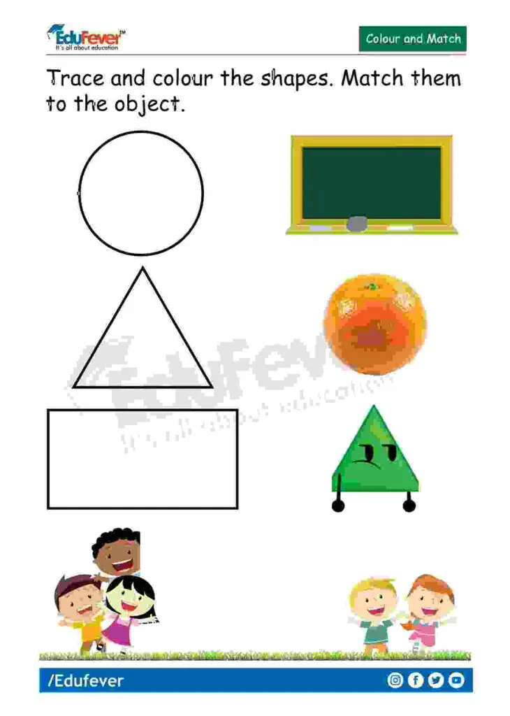 Get Latest Color and Match - LKG Maths Worksheets 2024-25
