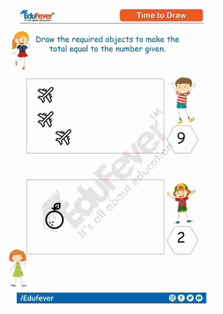 Draw the Required Objects to Complete the Number Given UKG