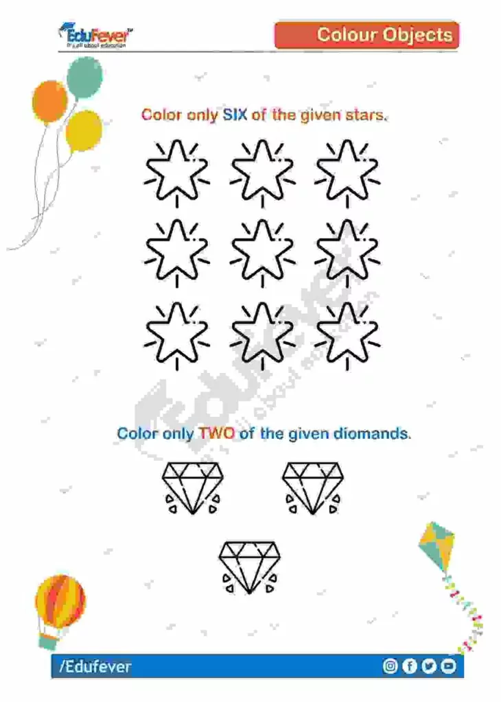 Get Latest Colour Object UKG Maths Worksheets 2024-25