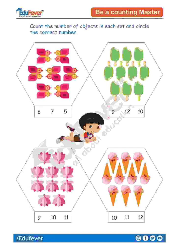 Get Latest Count Object In Each Set UKG Maths Worksheets